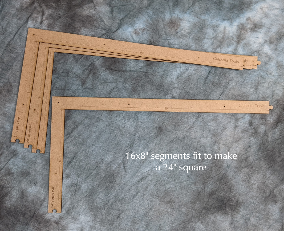 Large Square Stained Glass Layout Frames | Glassola Tools